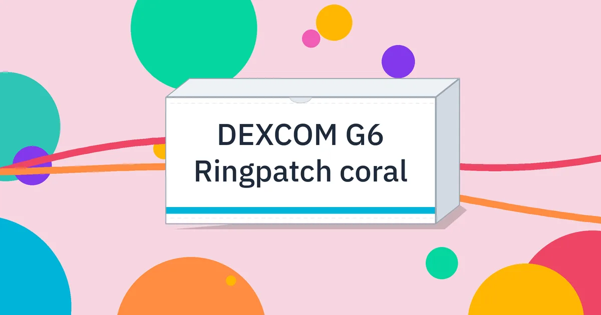Symbolbild: Packung mit der Aufschrift DEXCOM G6 Ringpatch coral (PZN 19864849) – Verfügbarkeit und Bezug in Apotheken in Frankfurt am Main