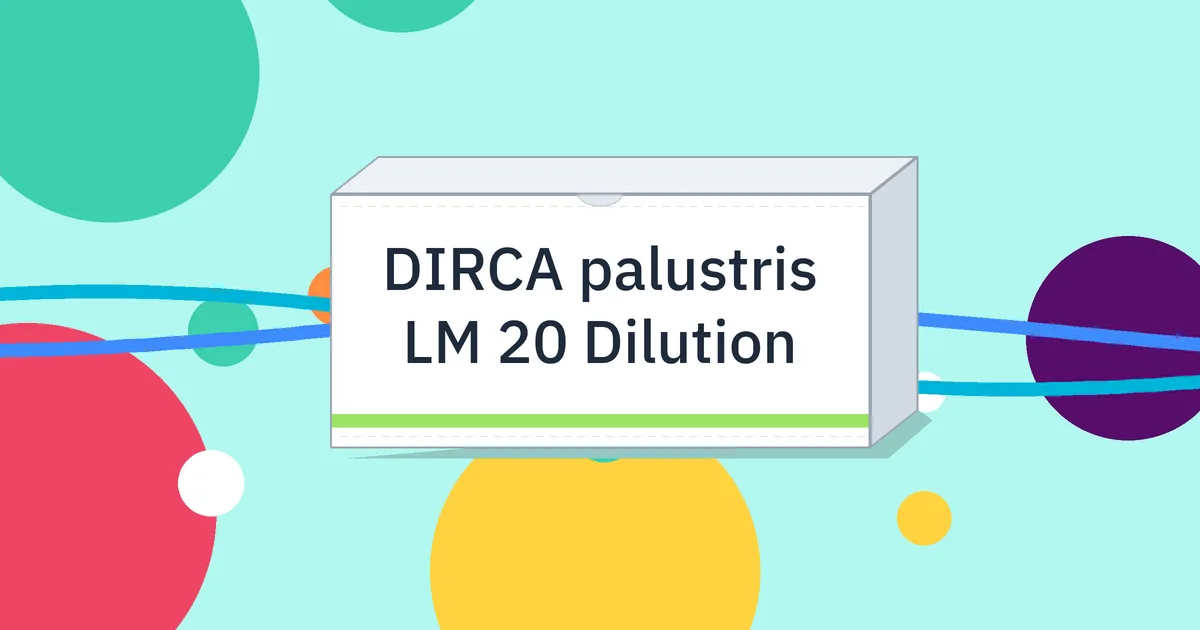 Symbolbild: Packung mit der Aufschrift DIRCA palustris LM 20 Dilution (PZN 13465723) – Verfügbarkeit und Bezug in Apotheken in Frankfurt am Main