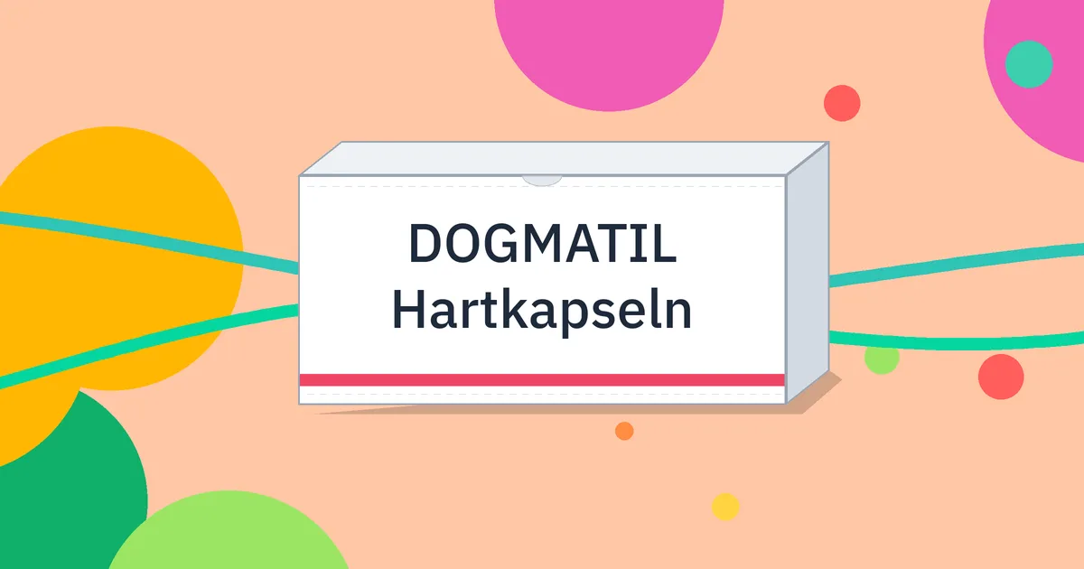 Symbolbild: Packung mit der Aufschrift DOGMATIL Hartkapseln (PZN 04767661) – Verfügbarkeit und Bezug in Apotheken in Frankfurt am Main