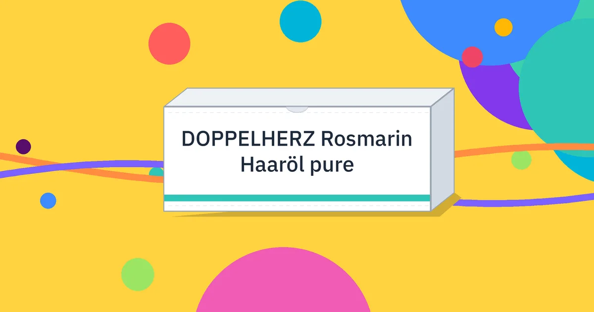 Symbolbild: Packung mit der Aufschrift DOPPELHERZ Rosmarin Haaröl pure (PZN 19288506) – Verfügbarkeit und Bezug in Apotheken in Frankfurt am Main