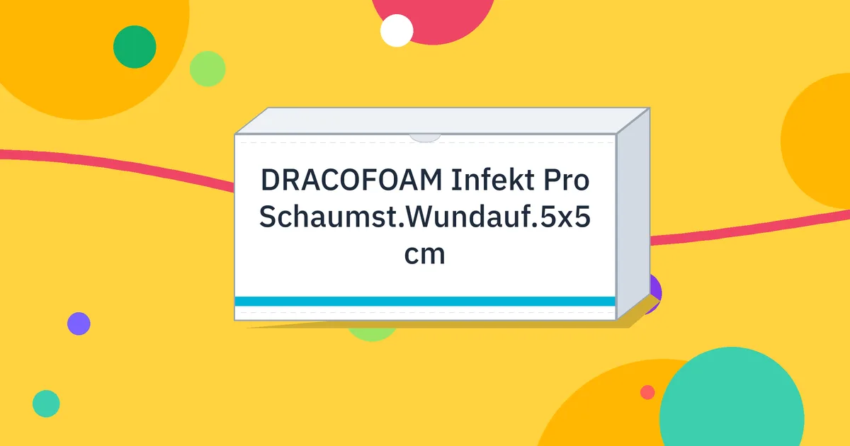 Symbolbild: Packung mit der Aufschrift DRACOFOAM Infekt Pro Schaumst.Wundauf.5x5 cm (PZN 19964031) – Verfügbarkeit und Bezug in Apotheken in Frankfurt am Main