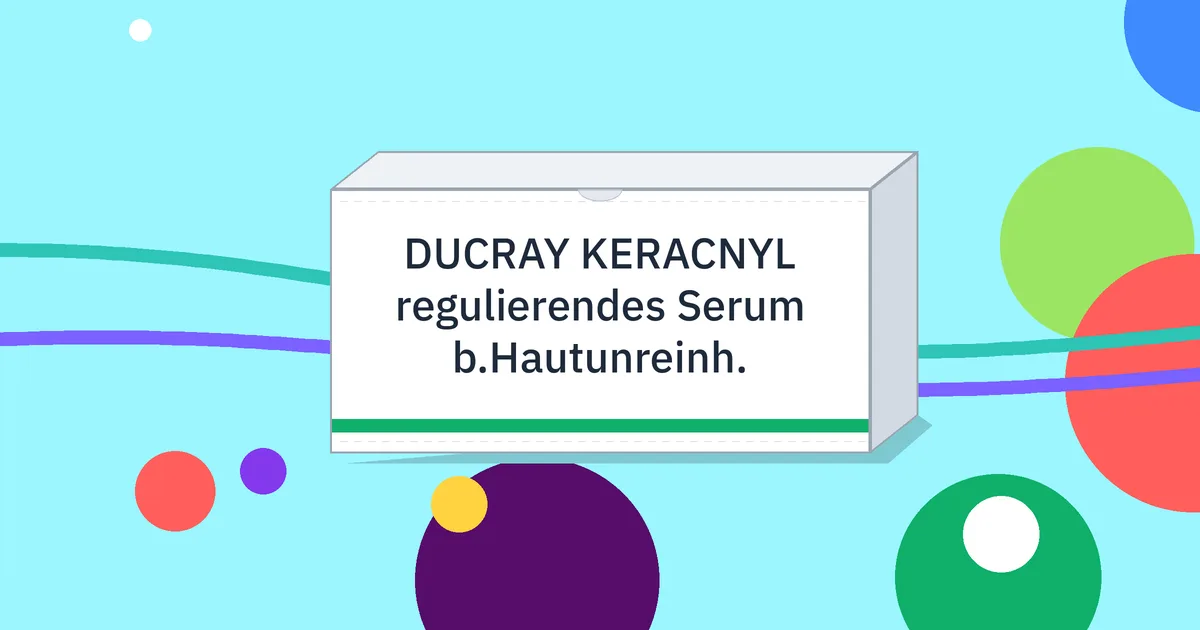 Symbolbild: Packung mit der Aufschrift DUCRAY KERACNYL regulierendes Serum b.Hautunreinh. (PZN 19457848) – Verfügbarkeit und Bezug in Apotheken in Frankfurt am Main