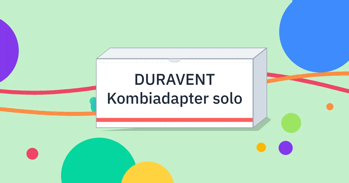 Symbolbild: Packung mit der Aufschrift DURAVENT Kombiadapter solo (PZN 04465233) – Verfügbarkeit und Bezug in Apotheken in Frankfurt am Main