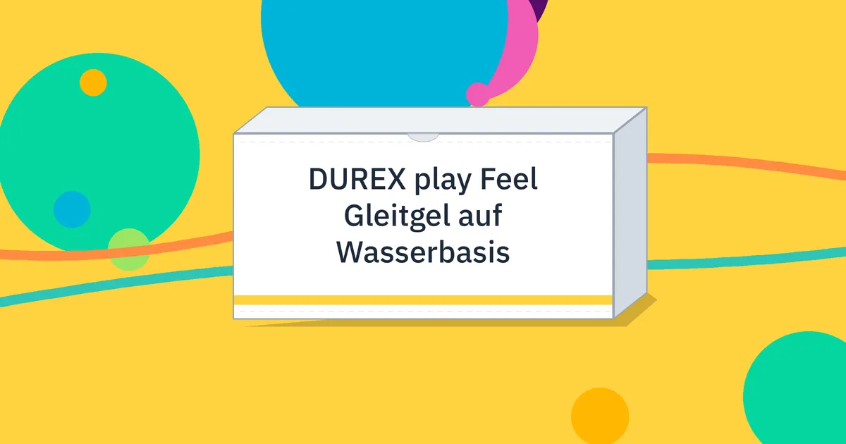 Symbolbild: Packung mit der Aufschrift DUREX play Feel Gleitgel auf Wasserbasis (PZN 16676389) – Verfügbarkeit und Bezug in Apotheken in Frankfurt am Main