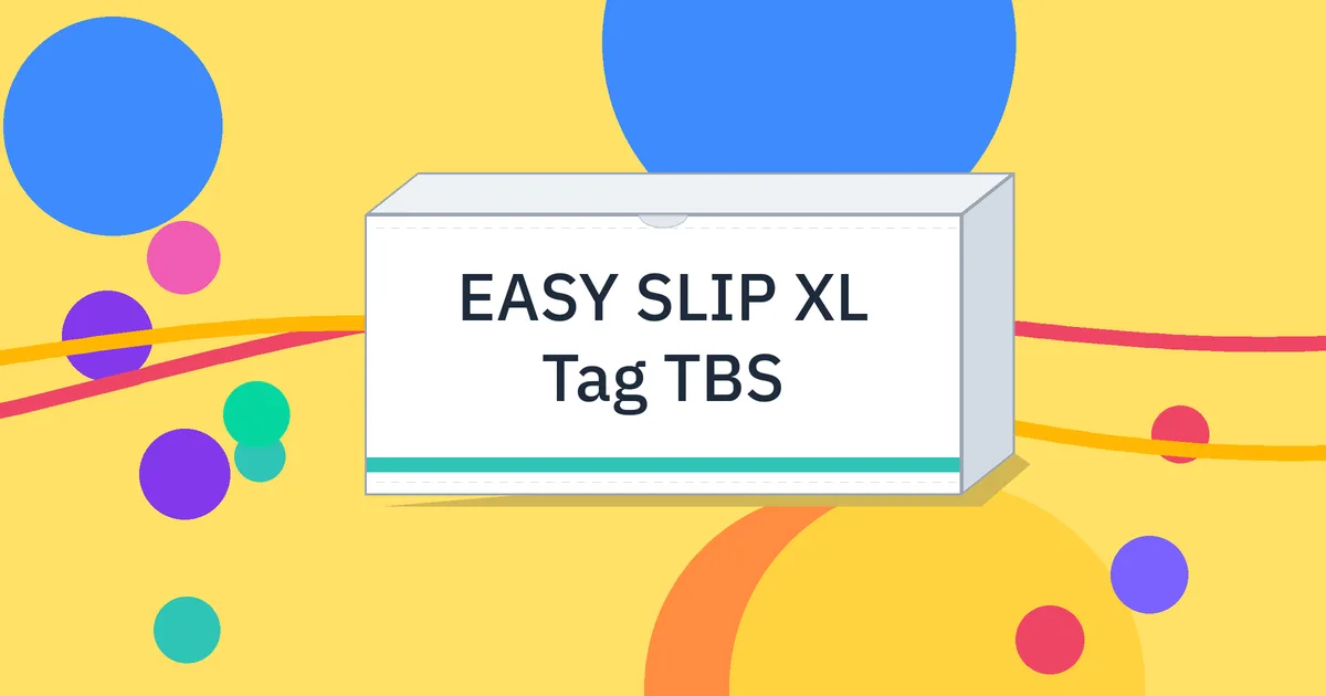 Symbolbild: Packung mit der Aufschrift EASY SLIP XL Tag TBS (PZN 19094699) – Verfügbarkeit und Bezug in Apotheken in Frankfurt am Main