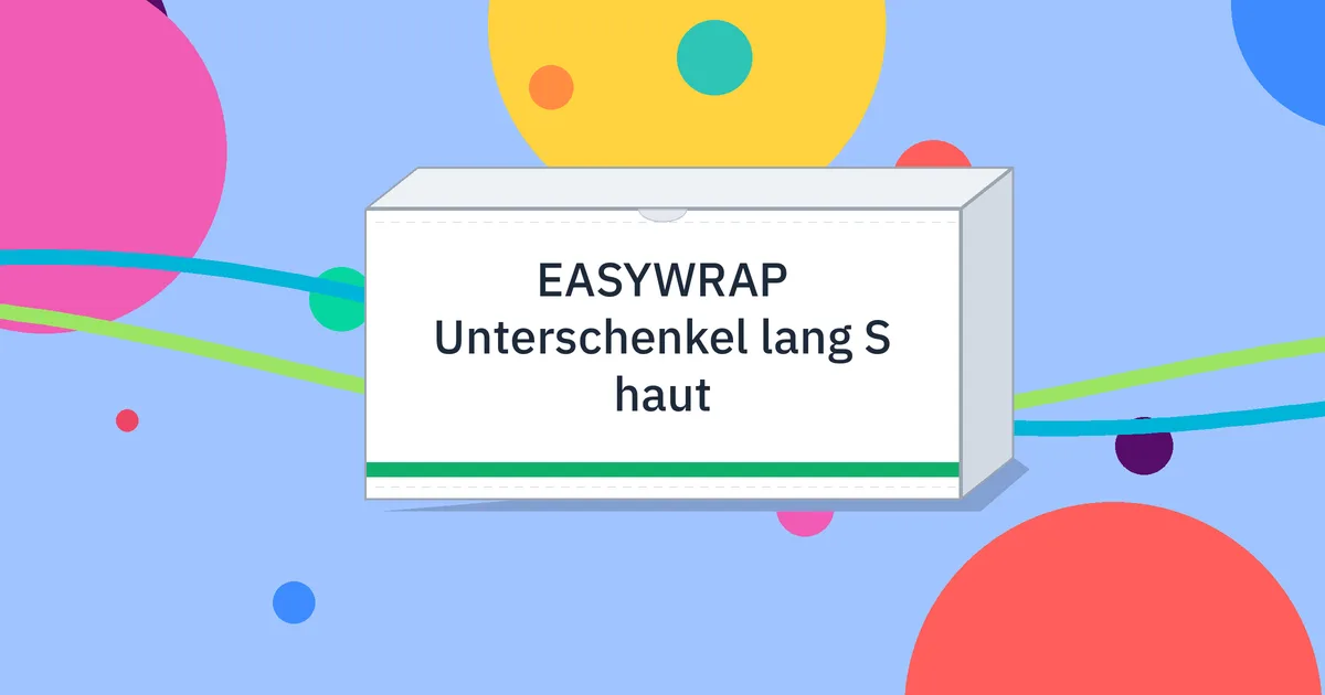 Symbolbild: Packung mit der Aufschrift EASYWRAP Unterschenkel lang S haut (PZN 18748236) – Verfügbarkeit und Bezug in Apotheken in Frankfurt am Main