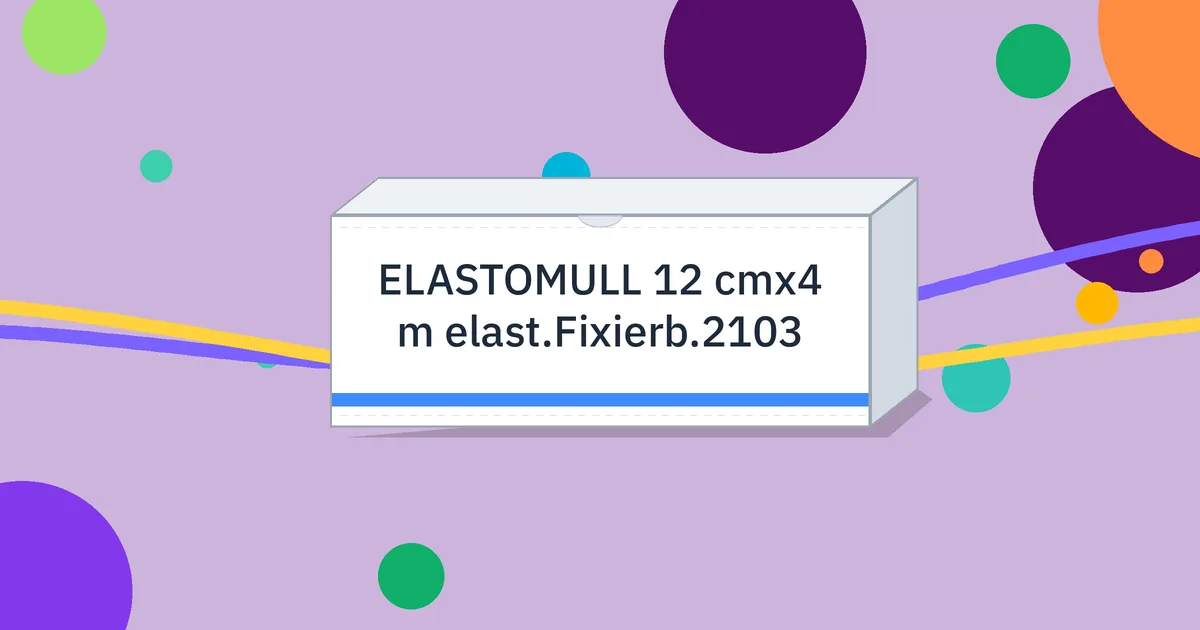 Symbolbild: Packung mit der Aufschrift ELASTOMULL 12 cmx4 m elast.Fixierb.2103 (PZN 03486227) – Verfügbarkeit und Bezug in Apotheken in Frankfurt am Main