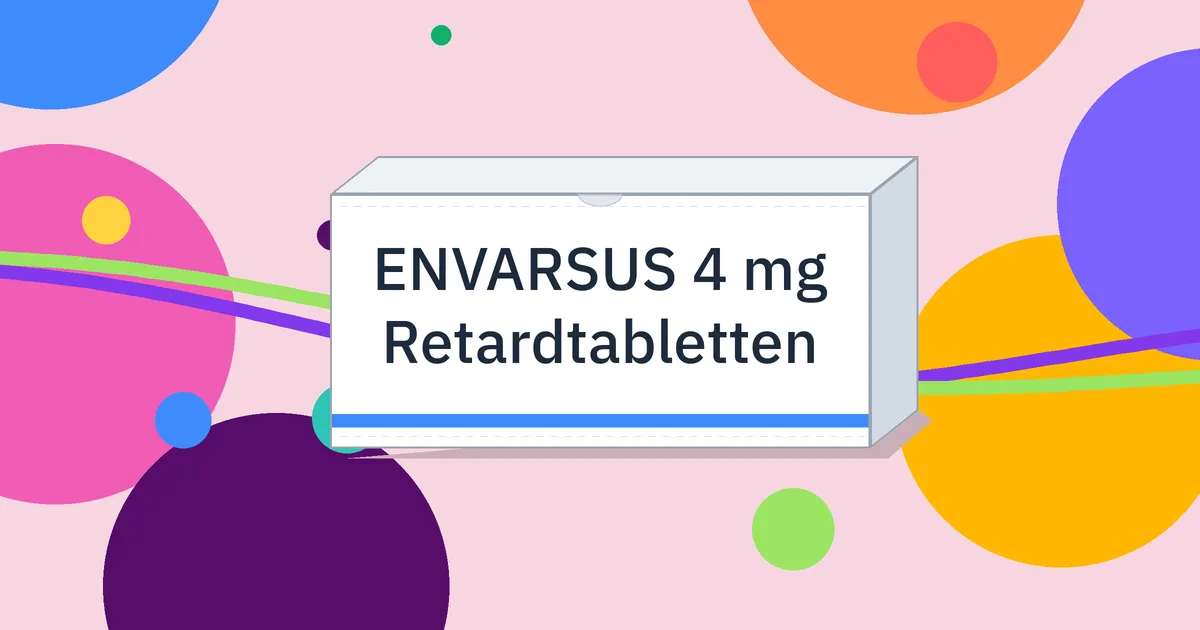 Symbolbild: Packung mit der Aufschrift ENVARSUS 4 mg Retardtabletten (PZN 10410242) – Verfügbarkeit und Bezug in Apotheken in Frankfurt am Main