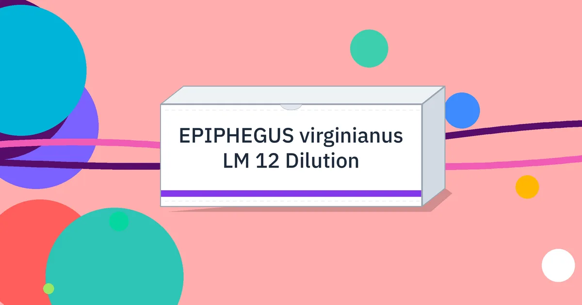 Symbolbild: Packung mit der Aufschrift EPIPHEGUS virginianus LM 12 Dilution (PZN 13472551) – Verfügbarkeit und Bezug in Apotheken in Frankfurt am Main