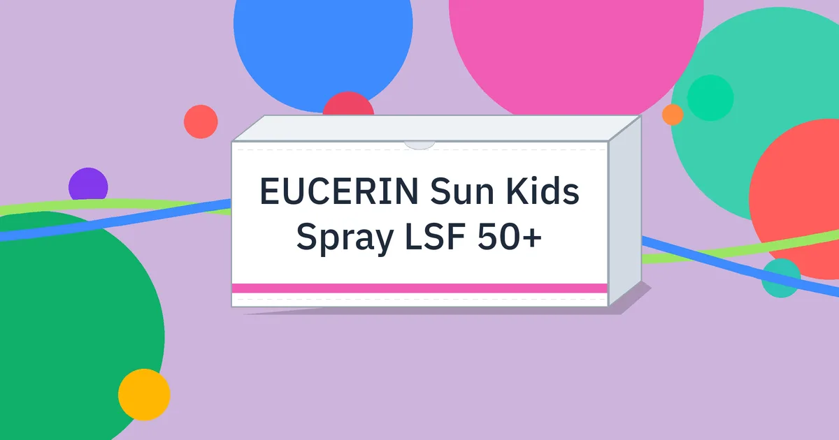 Symbolbild: Packung mit der Aufschrift EUCERIN Sun Kids Spray LSF 50+ (PZN 09298432) – Verfügbarkeit und Bezug in Apotheken in Frankfurt am Main