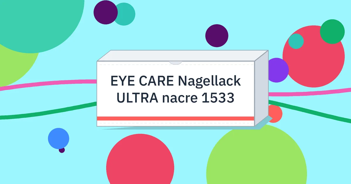 Symbolbild: Packung mit der Aufschrift EYE CARE Nagellack ULTRA nacre 1533 (PZN 14199117) – Verfügbarkeit und Bezug in Apotheken in Frankfurt am Main
