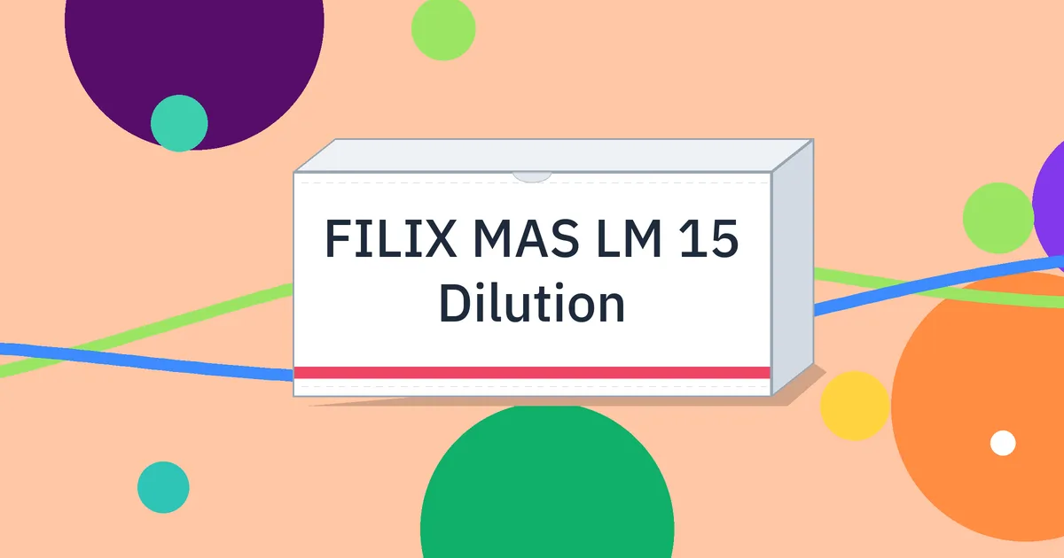 Symbolbild: Packung mit der Aufschrift FILIX MAS LM 15 Dilution (PZN 13488813) – Verfügbarkeit und Bezug in Apotheken in Frankfurt am Main