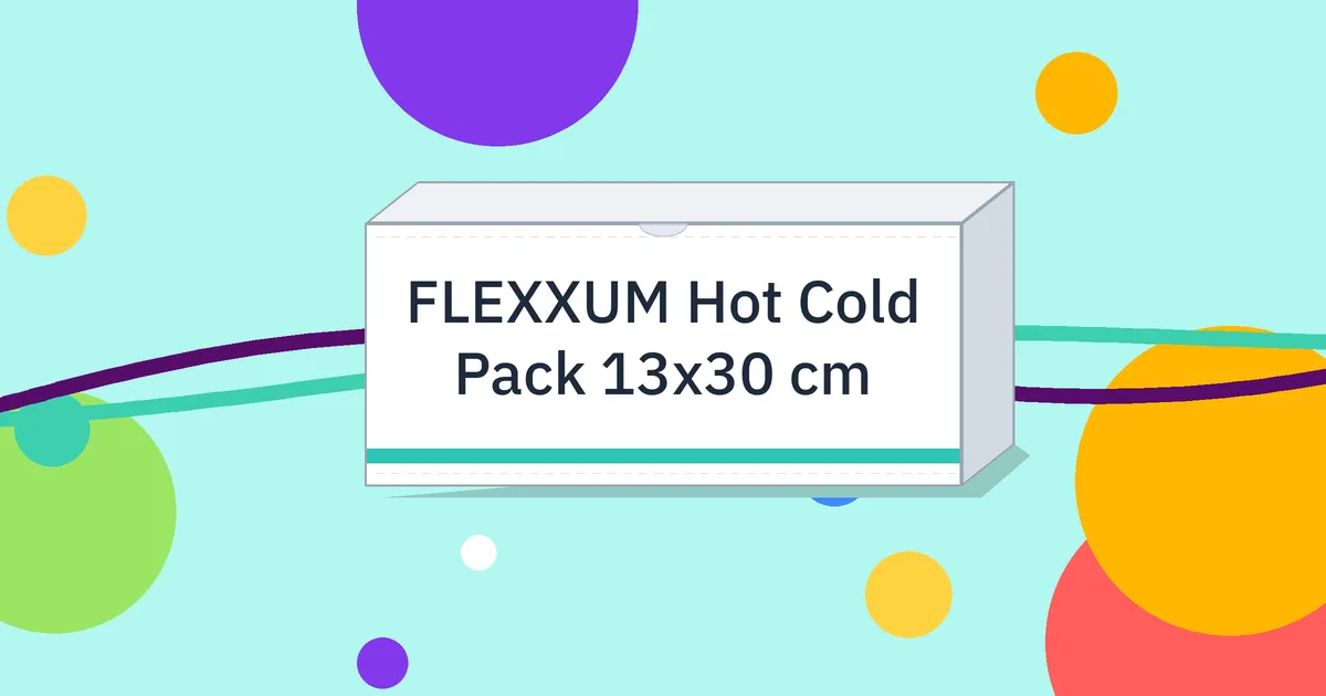 Symbolbild: Packung mit der Aufschrift FLEXXUM Hot Cold Pack 13x30 cm (PZN 04341979) – Verfügbarkeit und Bezug in Apotheken in Frankfurt am Main