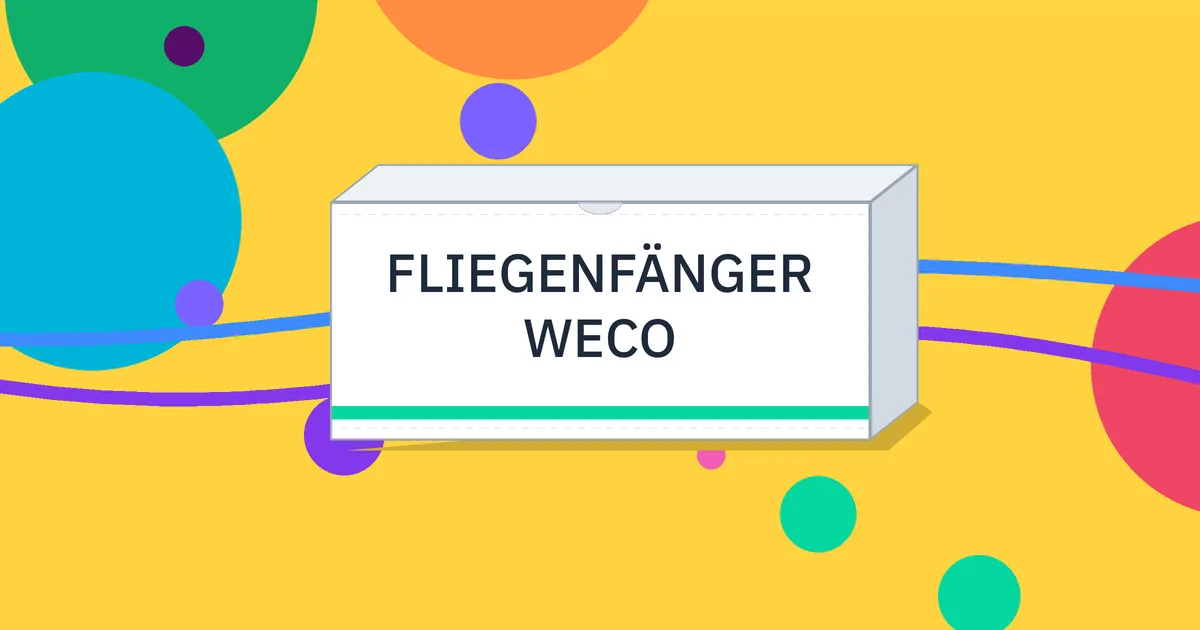 Symbolbild: Packung mit der Aufschrift FLIEGENFÄNGER WECO (PZN 20327298) – Verfügbarkeit und Bezug in Apotheken in Frankfurt am Main
