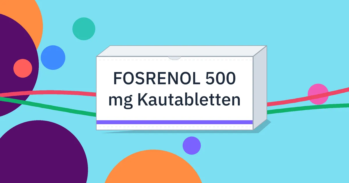 Symbolbild: Packung mit der Aufschrift FOSRENOL 500 mg Kautabletten (PZN 10199505) – Verfügbarkeit und Bezug in Apotheken in Frankfurt am Main