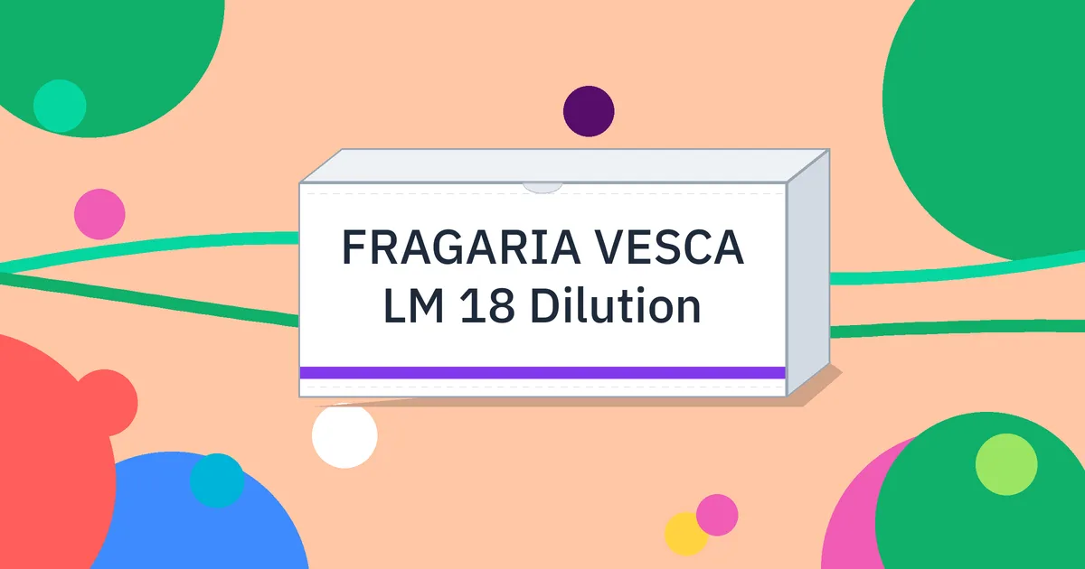Symbolbild: Packung mit der Aufschrift FRAGARIA VESCA LM 18 Dilution (PZN 13490715) – Verfügbarkeit und Bezug in Apotheken in Frankfurt am Main