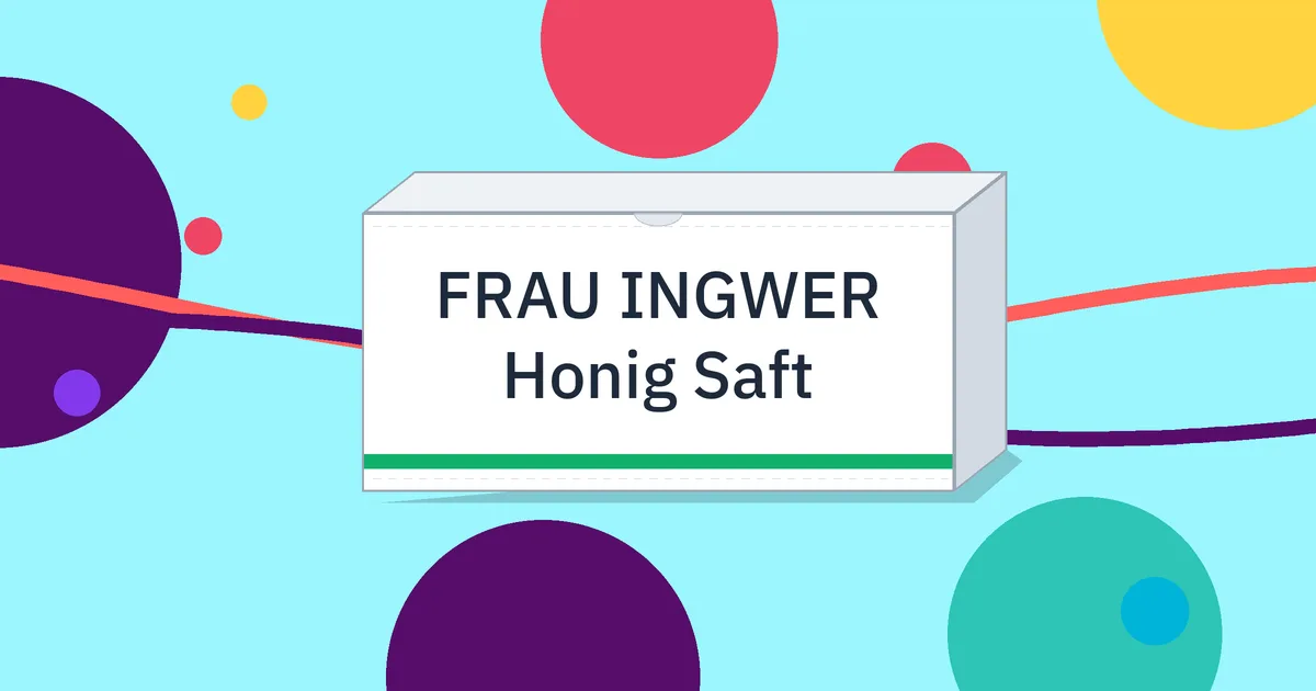 Symbolbild: Packung mit der Aufschrift FRAU INGWER Honig Saft (PZN 18718548) – Verfügbarkeit und Bezug in Apotheken in Frankfurt am Main