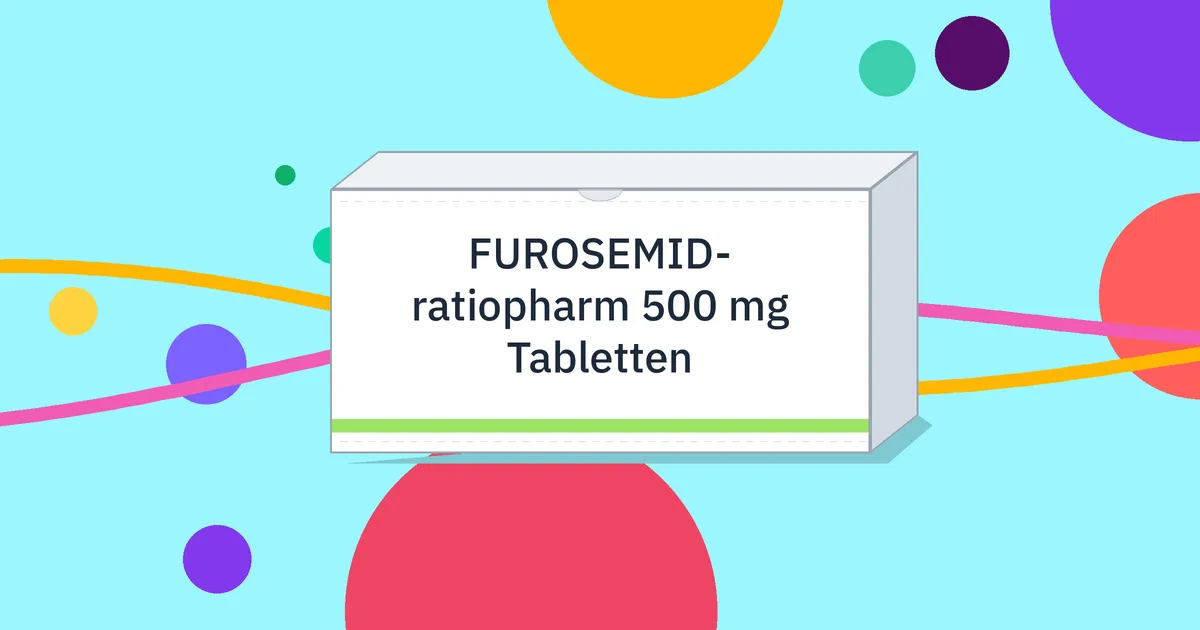 Symbolbild: Packung mit der Aufschrift FUROSEMID-ratiopharm 500 mg Tabletten (PZN 03942429) – Verfügbarkeit und Bezug in Apotheken in Frankfurt am Main