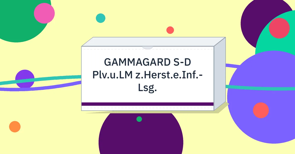 Symbolbild: Packung mit der Aufschrift GAMMAGARD S-D Plv.u.LM z.Herst.e.Inf.-Lsg. (PZN 06198486) – Verfügbarkeit und Bezug in Apotheken in Frankfurt am Main