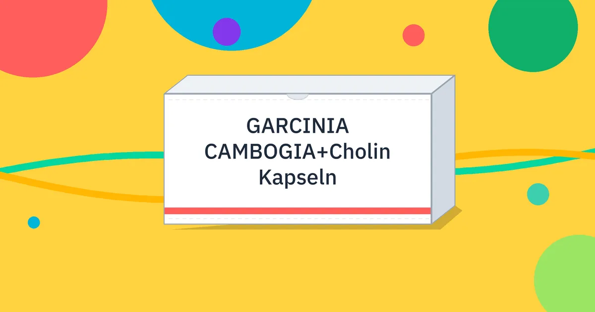 Symbolbild: Packung mit der Aufschrift GARCINIA CAMBOGIA+Cholin Kapseln (PZN 12580528) – Verfügbarkeit und Bezug in Apotheken in Frankfurt am Main