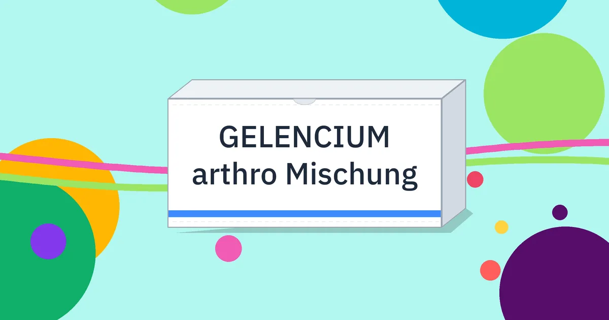 Symbolbild: Packung mit der Aufschrift GELENCIUM arthro Mischung (PZN 14309149) – Verfügbarkeit und Bezug in Apotheken in Frankfurt am Main