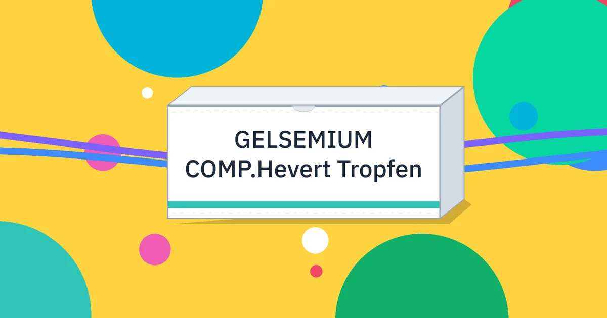 Symbolbild: Packung mit der Aufschrift GELSEMIUM COMP.Hevert Tropfen (PZN 04124199) – Verfügbarkeit und Bezug in Apotheken in Frankfurt am Main