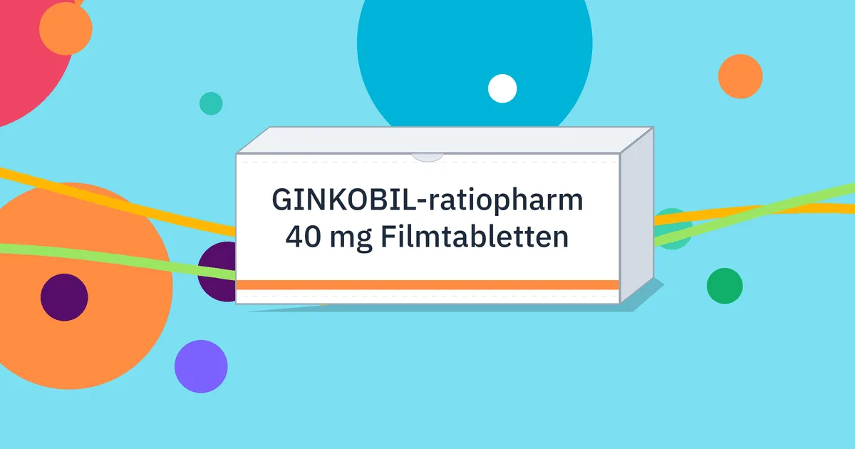 Symbolbild: Packung mit der Aufschrift GINKOBIL-ratiopharm 40 mg Filmtabletten (PZN 06680800) – Verfügbarkeit und Bezug in Apotheken in Frankfurt am Main