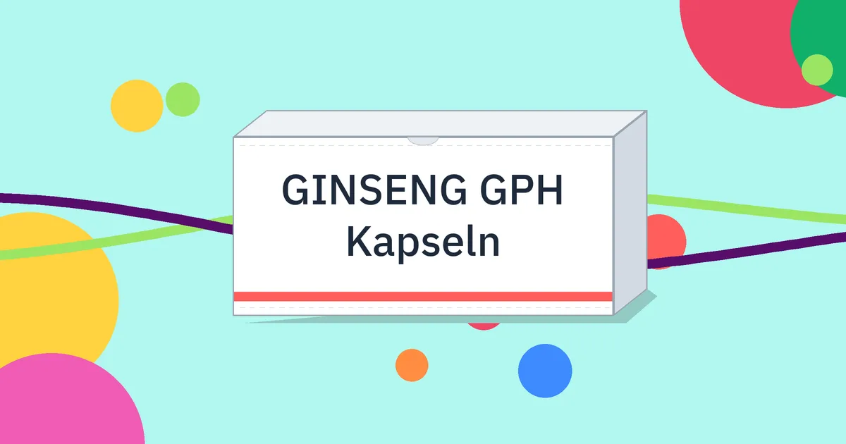 Symbolbild: Packung mit der Aufschrift GINSENG GPH Kapseln (PZN 00283624) – Verfügbarkeit und Bezug in Apotheken in Frankfurt am Main