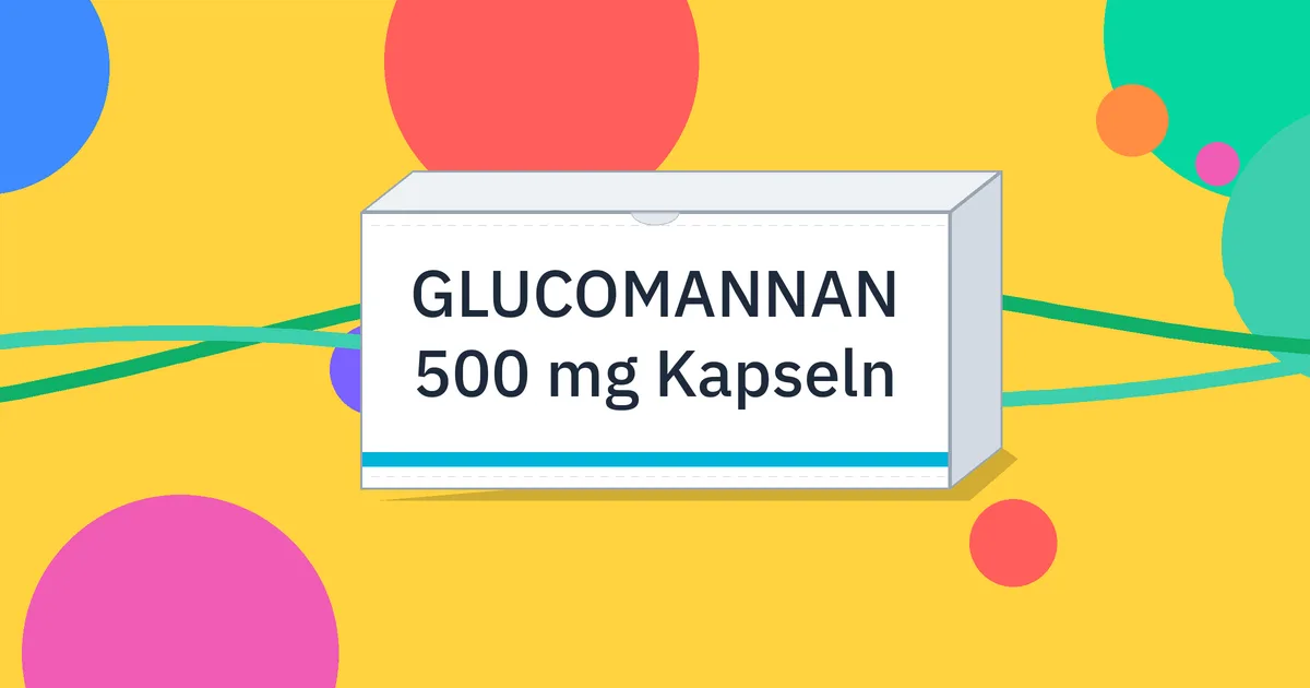 Symbolbild: Packung mit der Aufschrift GLUCOMANNAN 500 mg Kapseln (PZN 10068482) – Verfügbarkeit und Bezug in Apotheken in Frankfurt am Main