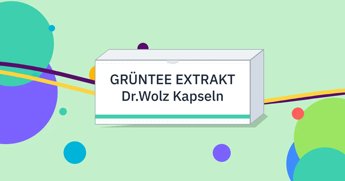 Symbolbild: Packung mit der Aufschrift GRÜNTEE EXTRAKT Dr.Wolz Kapseln (PZN 10251938) – Verfügbarkeit und Bezug in Apotheken in Frankfurt am Main