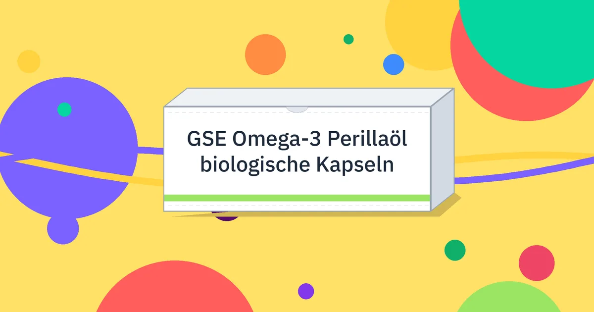 Symbolbild: Packung mit der Aufschrift GSE Omega-3 Perillaöl biologische Kapseln (PZN 06683046) – Verfügbarkeit und Bezug in Apotheken in Frankfurt am Main
