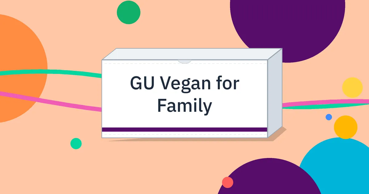 Symbolbild: Packung mit der Aufschrift GU Vegan for Family (PZN 17538264) – Verfügbarkeit und Bezug in Apotheken in Frankfurt am Main