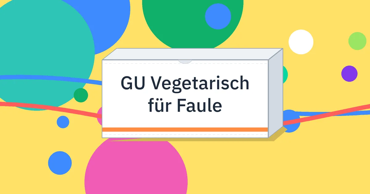 Symbolbild: Packung mit der Aufschrift GU Vegetarisch für Faule (PZN 17384039) – Verfügbarkeit und Bezug in Apotheken in Frankfurt am Main