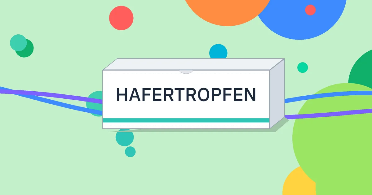 Symbolbild: Packung mit der Aufschrift HAFERTROPFEN (PZN 11052649) – Verfügbarkeit und Bezug in Apotheken in Frankfurt am Main