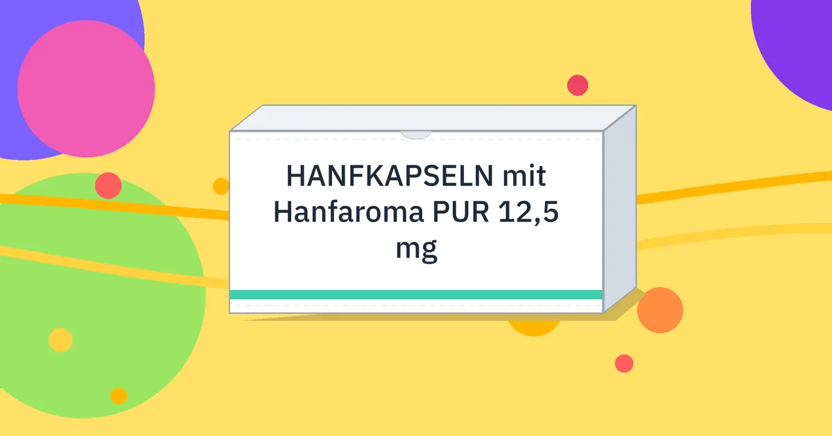 Symbolbild: Packung mit der Aufschrift HANFKAPSELN mit Hanfaroma PUR 12,5 mg (PZN 16400196) – Verfügbarkeit und Bezug in Apotheken in Frankfurt am Main