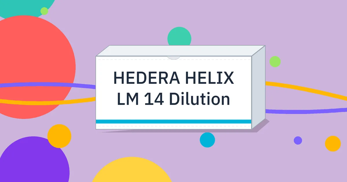 Symbolbild: Packung mit der Aufschrift HEDERA HELIX LM 14 Dilution (PZN 12885363) – Verfügbarkeit und Bezug in Apotheken in Frankfurt am Main