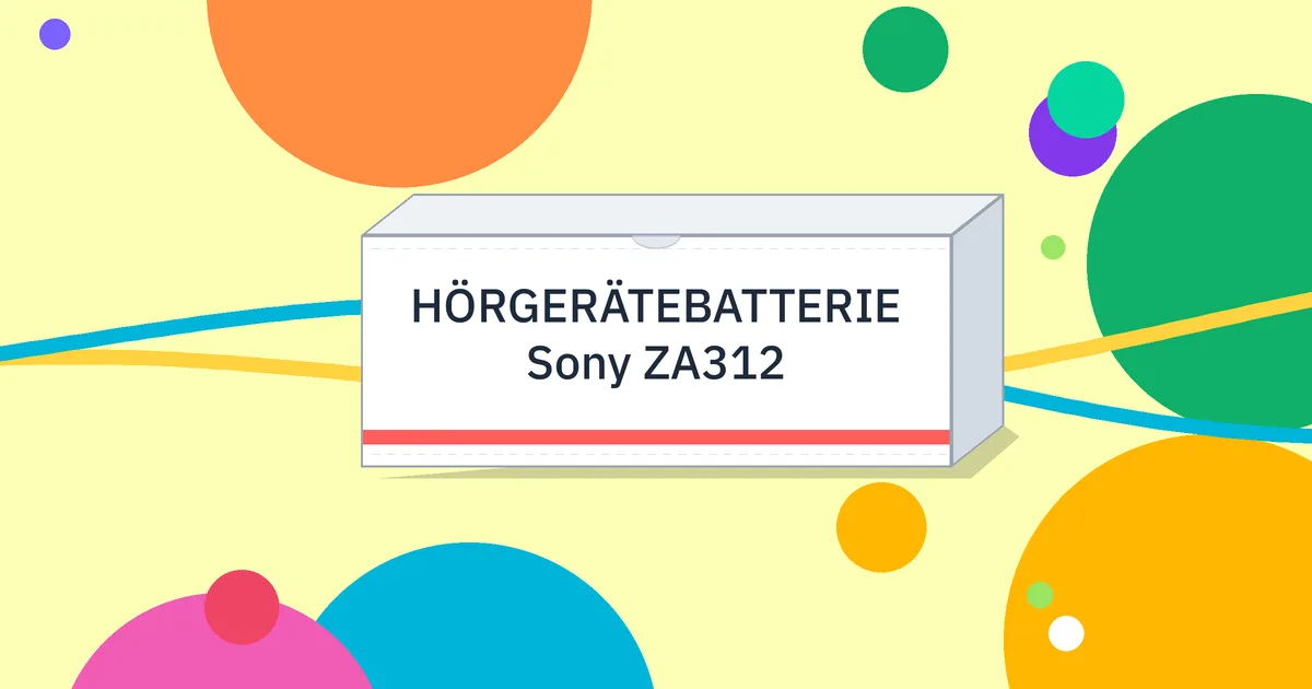 Symbolbild: Packung mit der Aufschrift HÖRGERÄTEBATTERIE Sony ZA312 (PZN 00300914) – Verfügbarkeit und Bezug in Apotheken in Frankfurt am Main
