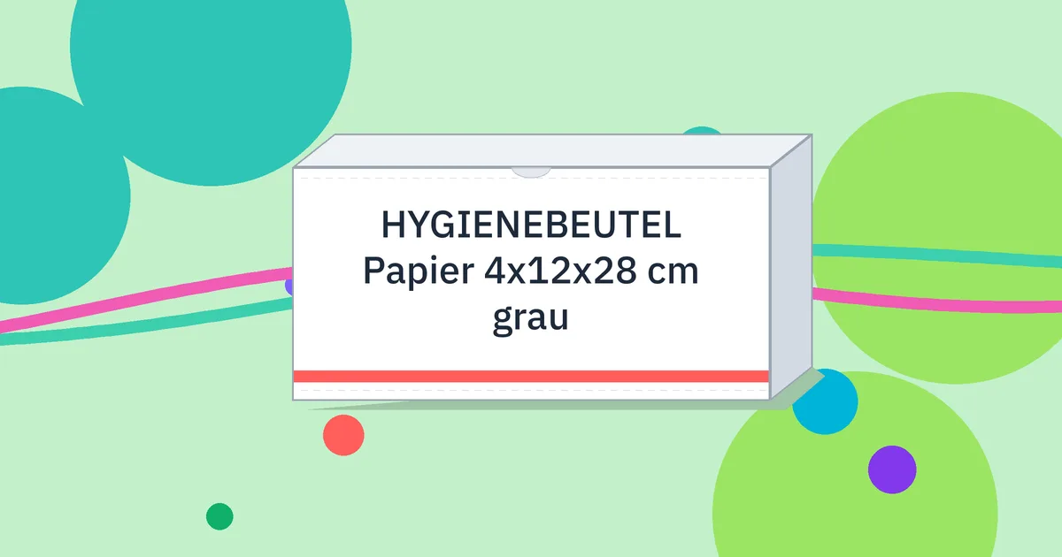 Symbolbild: Packung mit der Aufschrift HYGIENEBEUTEL Papier 4x12x28 cm grau (PZN 12500742) – Verfügbarkeit und Bezug in Apotheken in Frankfurt am Main