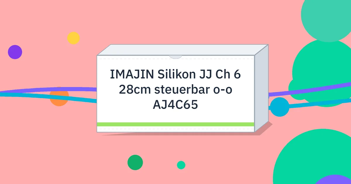 Symbolbild: Packung mit der Aufschrift IMAJIN Silikon JJ Ch 6 28cm steuerbar o-o AJ4C65 (PZN 17509363) – Verfügbarkeit und Bezug in Apotheken in Frankfurt am Main