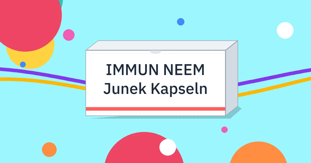 Symbolbild: Packung mit der Aufschrift IMMUN NEEM Junek Kapseln (PZN 00137012) – Verfügbarkeit und Bezug in Apotheken in Frankfurt am Main