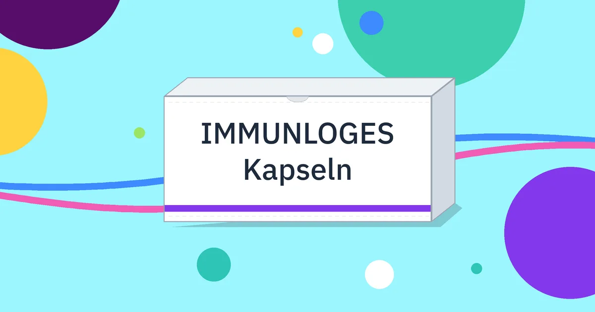 Symbolbild: Packung mit der Aufschrift IMMUNLOGES Kapseln (PZN 10536658) – Verfügbarkeit und Bezug in Apotheken in Frankfurt am Main
