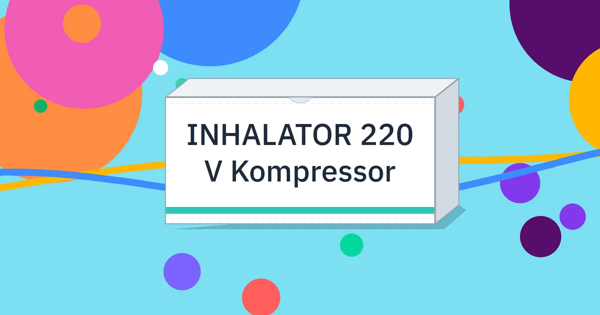 Symbolbild: Packung mit der Aufschrift INHALATOR 220 V Kompressor (PZN 01963539) – Verfügbarkeit und Bezug in Apotheken in Frankfurt am Main