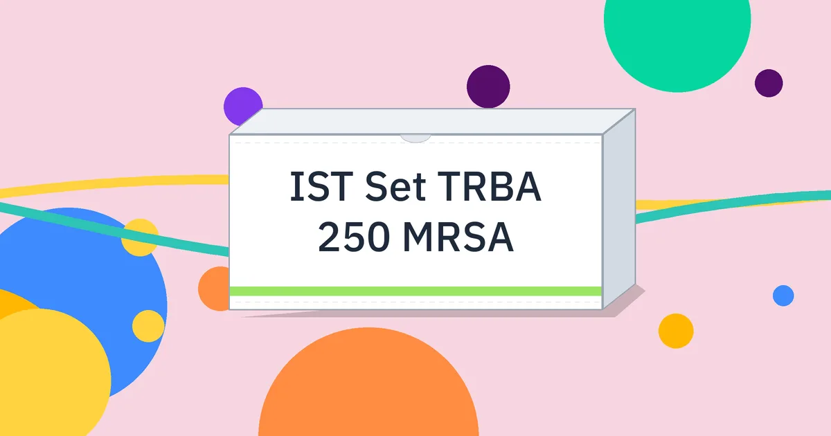 Symbolbild: Packung mit der Aufschrift IST Set TRBA 250 MRSA (PZN 13512486) – Verfügbarkeit und Bezug in Apotheken in Frankfurt am Main
