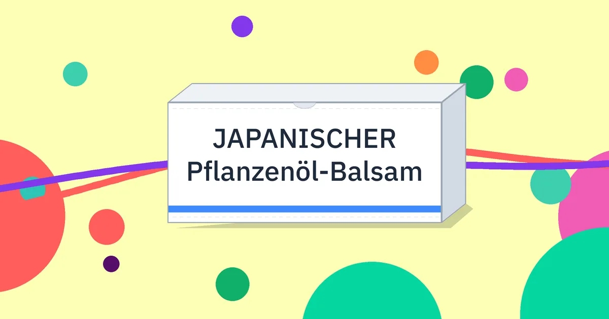 Symbolbild: Packung mit der Aufschrift JAPANISCHER Pflanzenöl-Balsam (PZN 03213038) – Verfügbarkeit und Bezug in Apotheken in Frankfurt am Main
