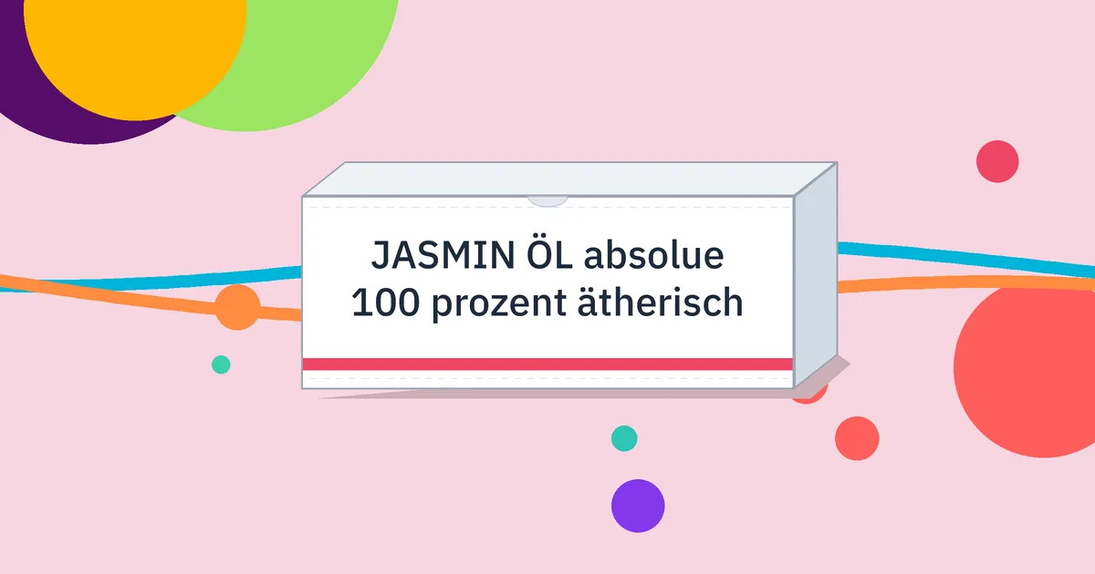 Symbolbild: Packung mit der Aufschrift JASMIN ÖL absolue 100 prozent ätherisch (PZN 07205604) – Verfügbarkeit und Bezug in Apotheken in Frankfurt am Main