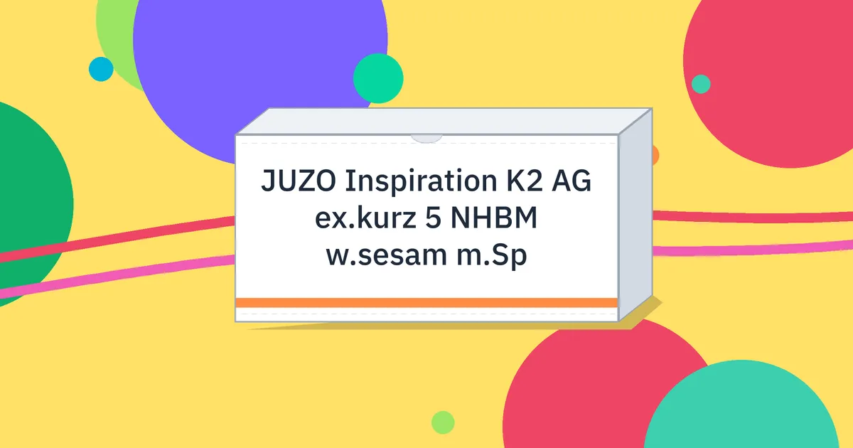 Symbolbild: Packung mit der Aufschrift JUZO Inspiration K2 AG ex.kurz 5 NHBM w.sesam m.Sp (PZN 14925552) – Verfügbarkeit und Bezug in Apotheken in Frankfurt am Main