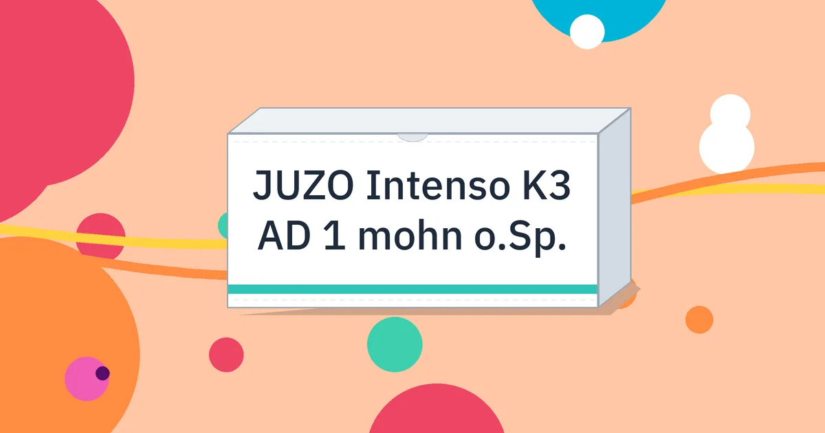 Symbolbild: Packung mit der Aufschrift JUZO Intenso K3 AD 1 mohn o.Sp. (PZN 18638140) – Verfügbarkeit und Bezug in Apotheken in Frankfurt am Main