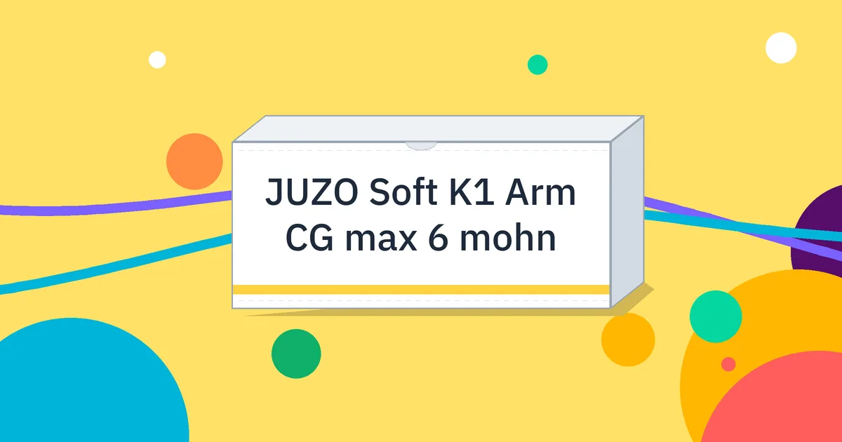 Symbolbild: Packung mit der Aufschrift JUZO Soft K1 Arm CG max 6 mohn (PZN 15510497) – Verfügbarkeit und Bezug in Apotheken in Frankfurt am Main