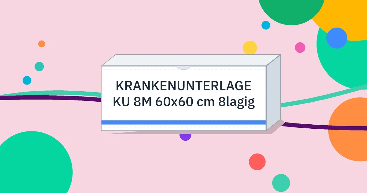 Symbolbild: Packung mit der Aufschrift KRANKENUNTERLAGE KU 8M 60x60 cm 8lagig (PZN 00166611) – Verfügbarkeit und Bezug in Apotheken in Frankfurt am Main