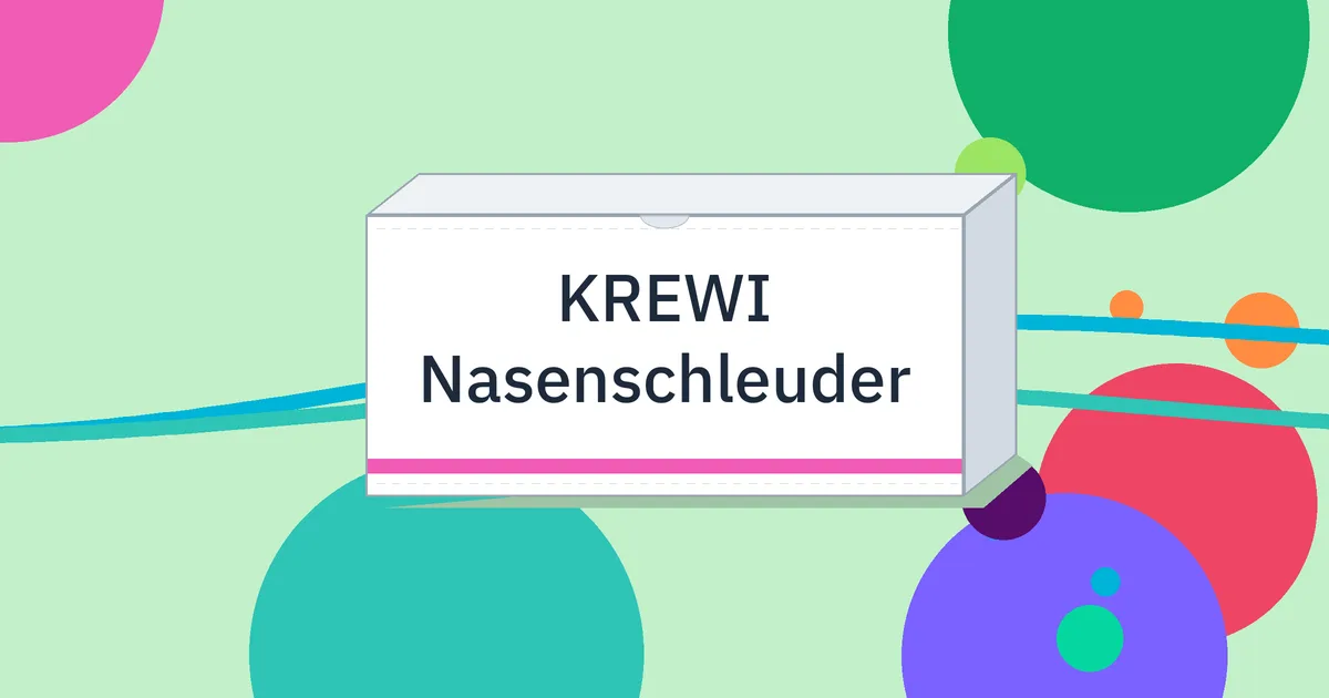 Symbolbild: Packung mit der Aufschrift KREWI Nasenschleuder (PZN 17301846) – Verfügbarkeit und Bezug in Apotheken in Frankfurt am Main